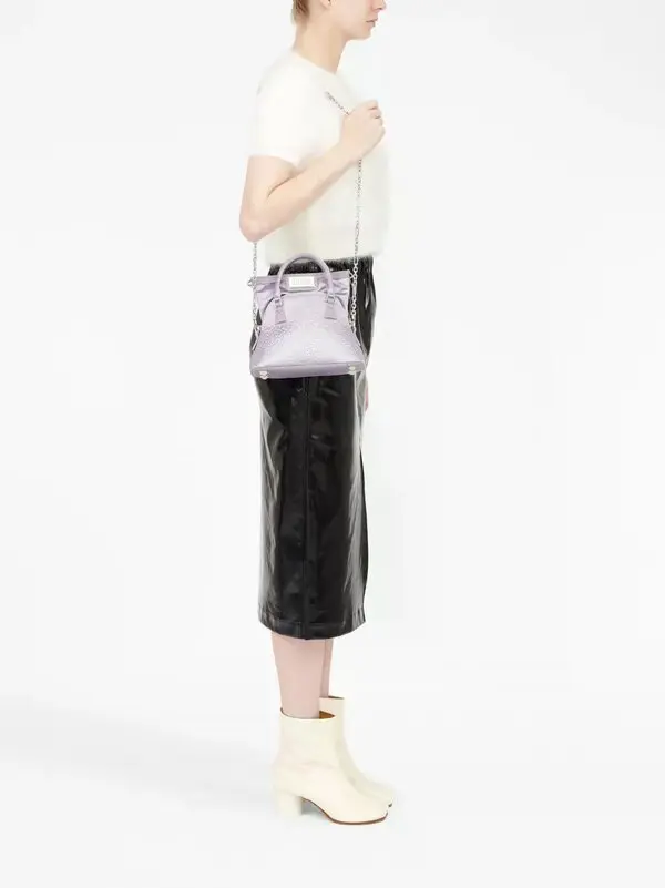MAISON MARGIELA Micro 5ac Cinema Inferno Shoulder Bag - Silver