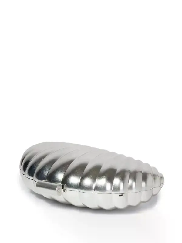 Simkhai Monet Shell Motif Clutch Bag - Silver