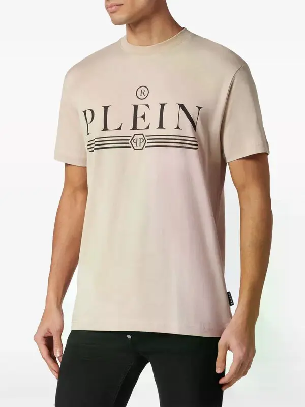 Philipp Plein Logo-print Cotton T-shirt - Neutrals