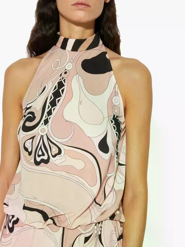 Emilio Pucci Printed Halterneck Dress