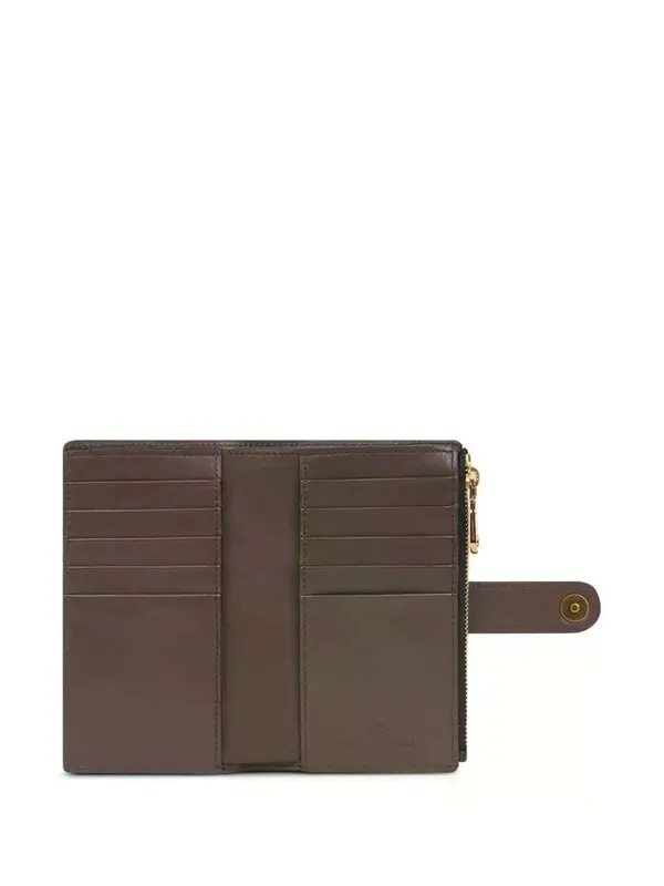 Etro Pegaso-motif Leather Wallet - Black