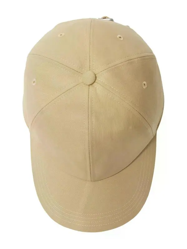 Burberry Curved Peak Cotton Baseball Cap - Neutrals