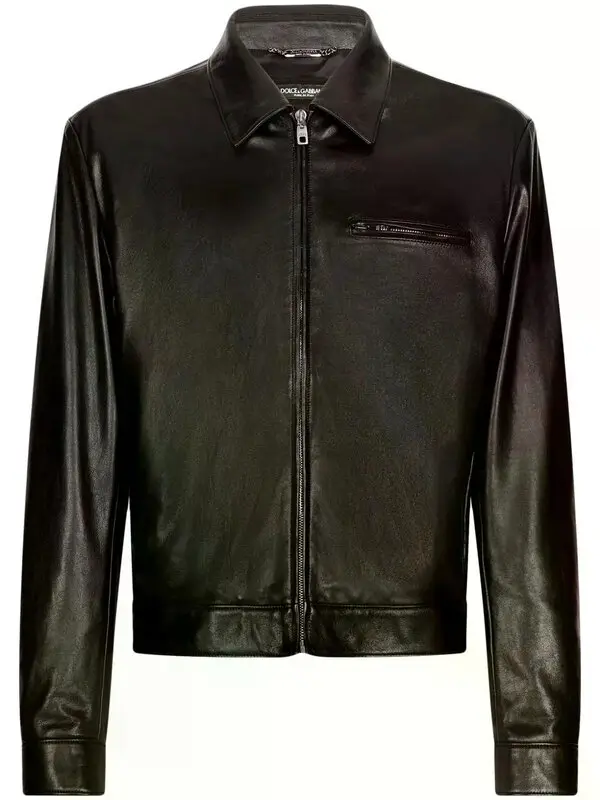 Dolce & Gabbana Zip-up Leather Jacket