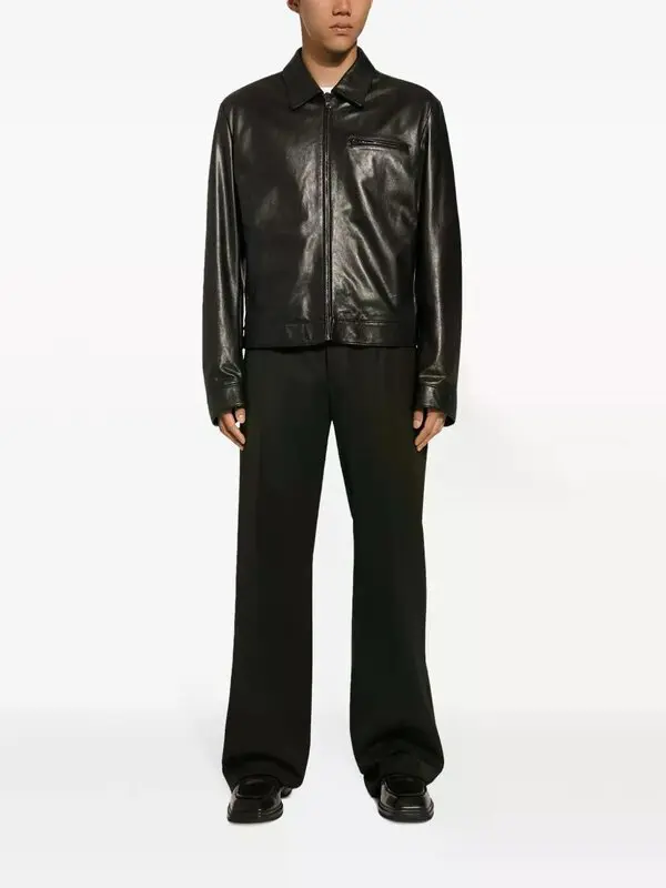 Dolce & Gabbana Zip-up Leather Jacket