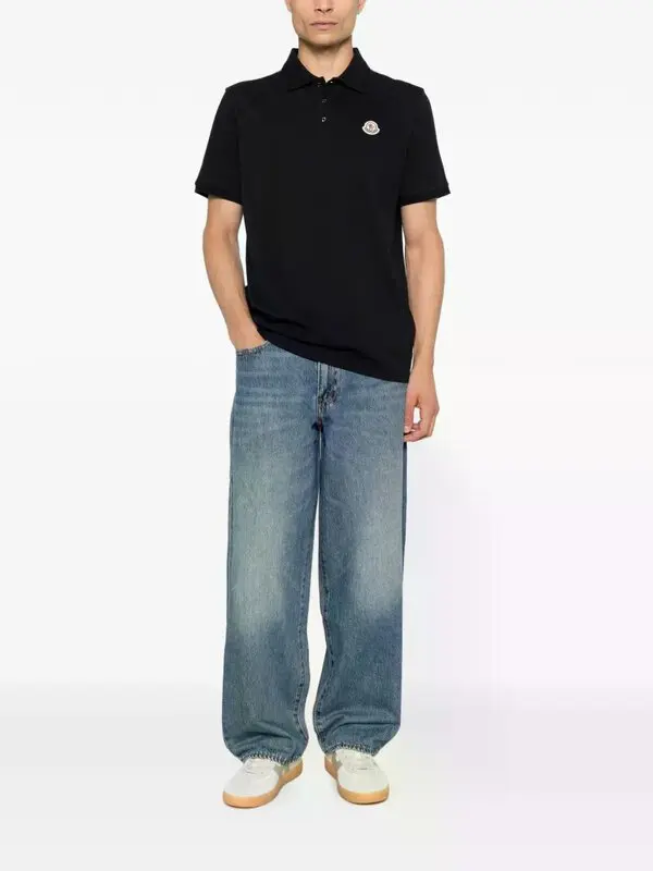 Moncler Logo-appliqué Polo Shirt - Blue