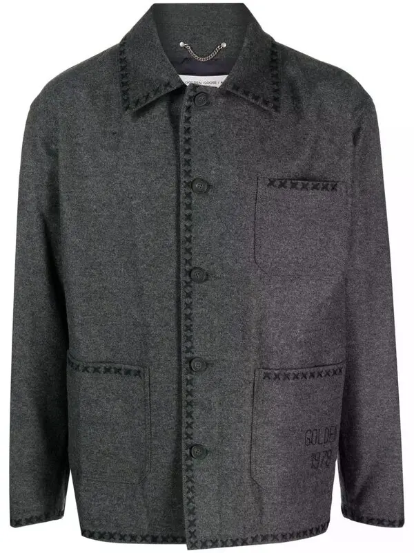 GOLDEN GOOSE Embroidered Wool Jacket
