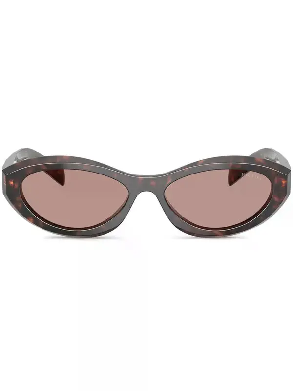 Prada Oval Sunglasses - Brown