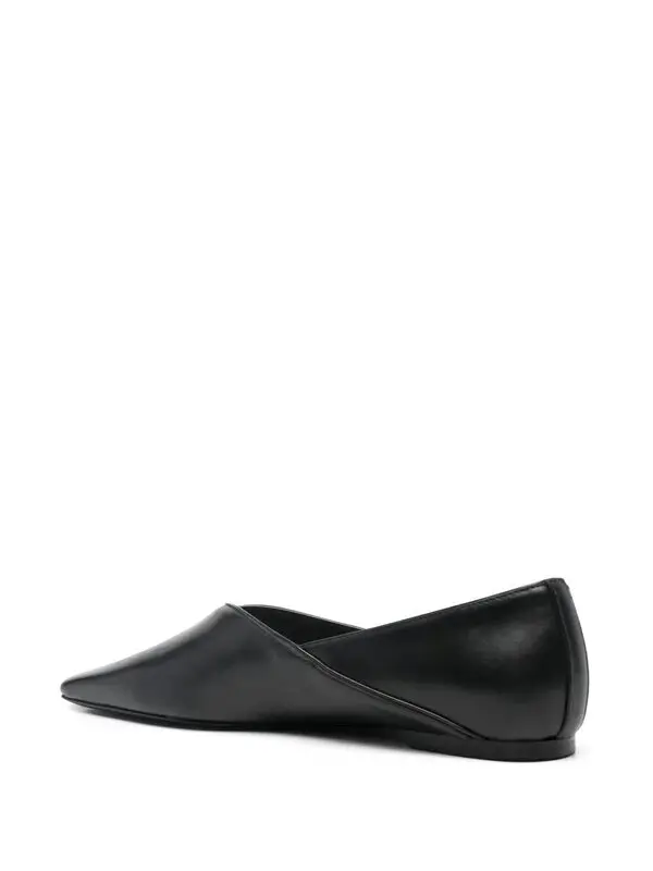TOTEME Smooth Grain Calf Leather Almond Toe Flats
