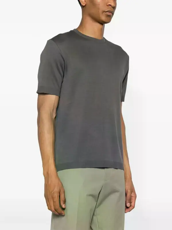 Herno Piqué-weave T-shirt - Grey