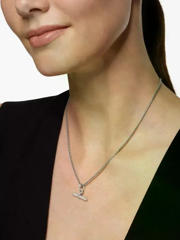 David Yurman Dy Madison Diamond Pendant Necklace - Silver