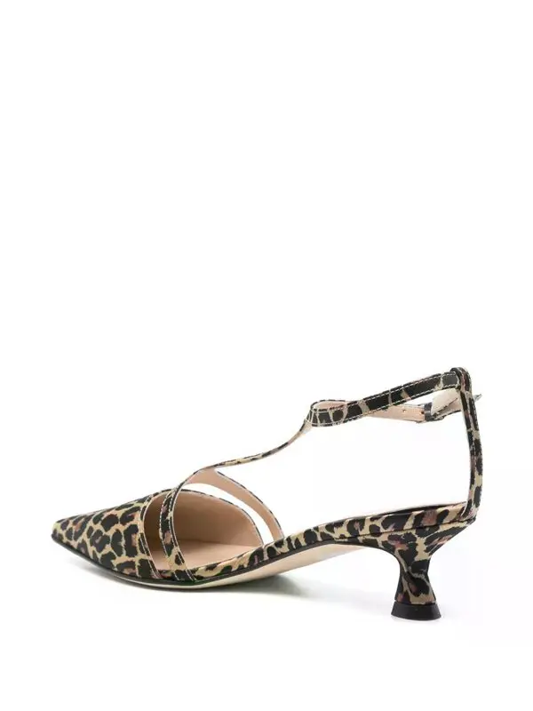 ANNA F. 45mm Leopard Print Pumps