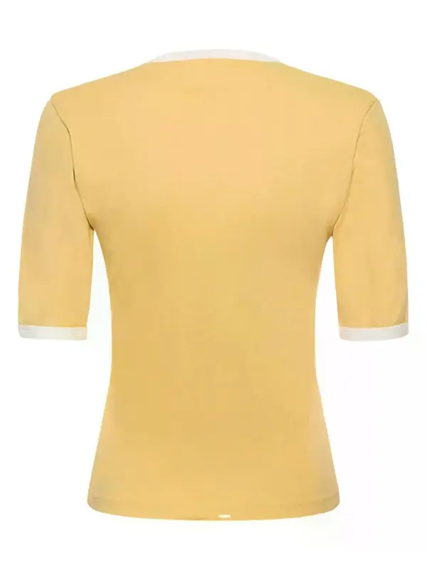 COURREGES Cotton T-shirt With Contrasting Trim