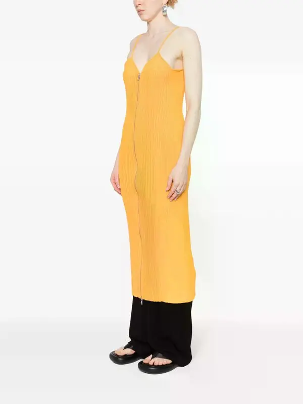 JIL SANDER Knitted Zip-up Maxi Dress