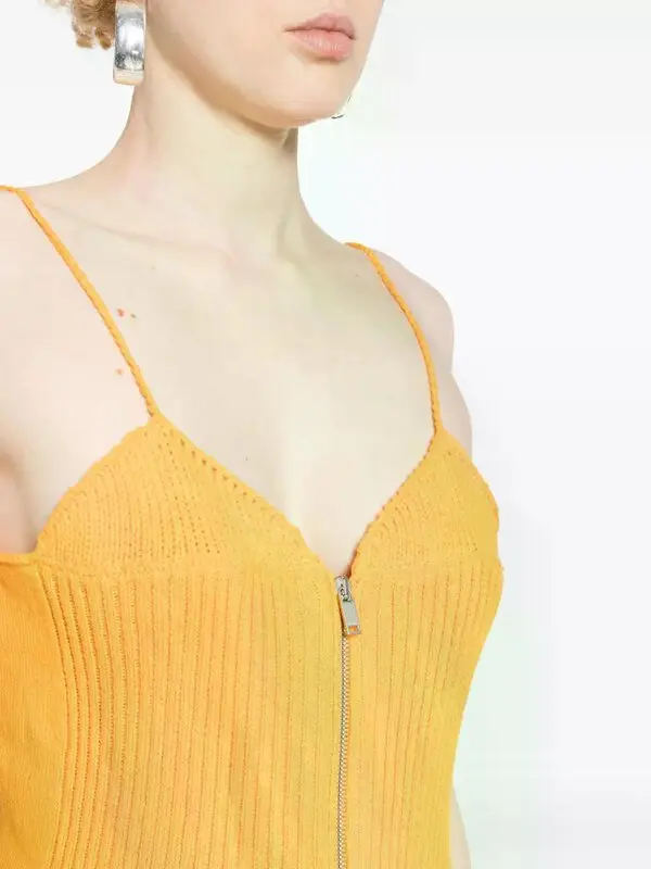 JIL SANDER Knitted Zip-up Maxi Dress