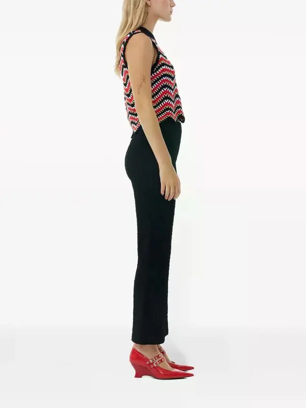 GANNI Textured Cropped Trousers
