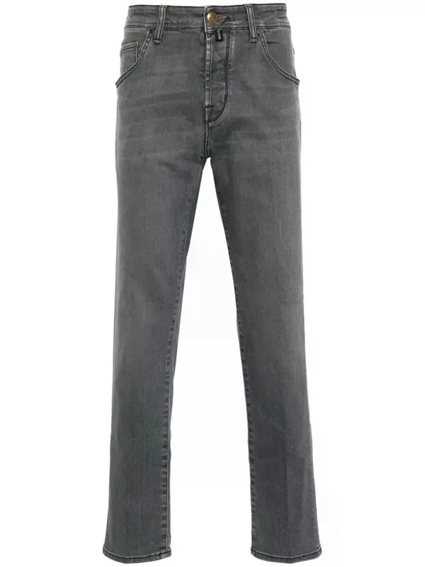 Jacob Cohen Scott Mid-rise Slim-fit Jeans - Grey