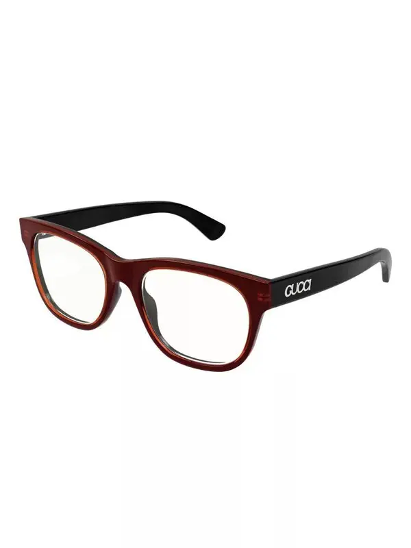 Gucci Logo Lettering Square Frame Glasses