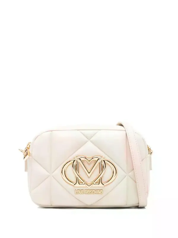 Moschino Logo-plaque Crossbody Bag - Neutrals