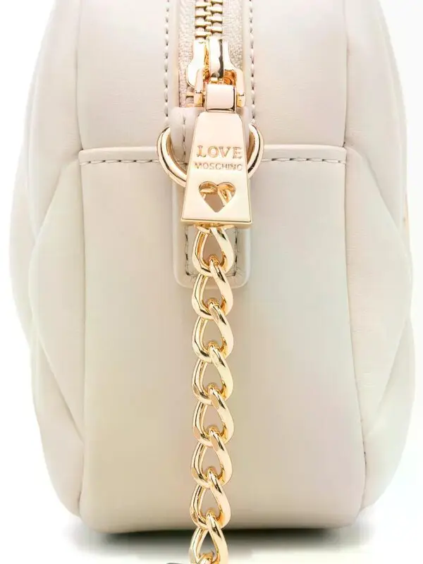 Moschino Logo-plaque Crossbody Bag - Neutrals