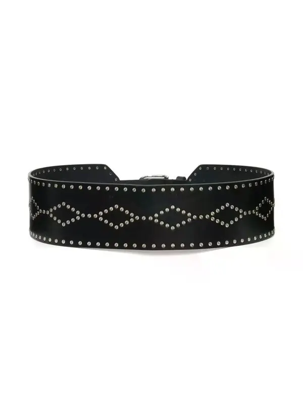 Isabel Marant Étoile Lucie Studded Leather Belt - Black
