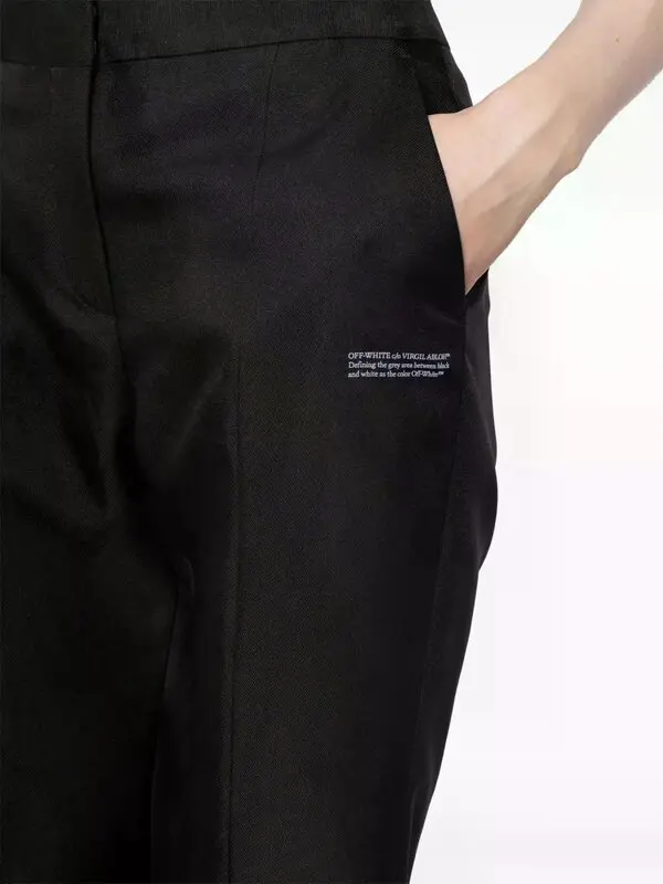 Off-White Slitted Twill Trousers