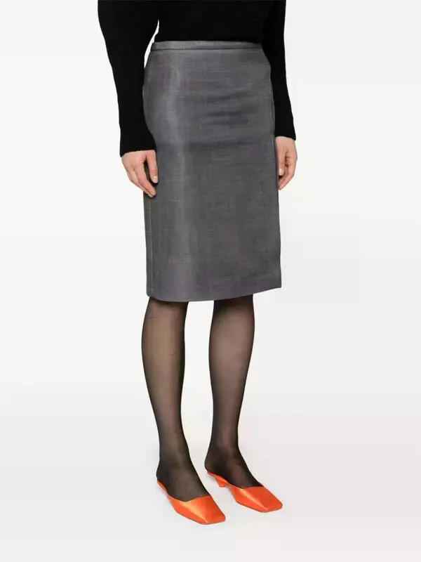 Philosophy Di Lorenzo Serafini Mid-rise Midi Skirt With Dart Detailing And Side Slit