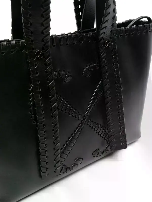 Off-White Leather Arrows Tote Bag