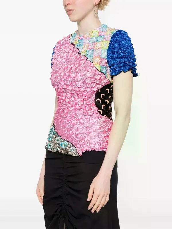MARINE SERRE Popcorn Patchwork T-shirt