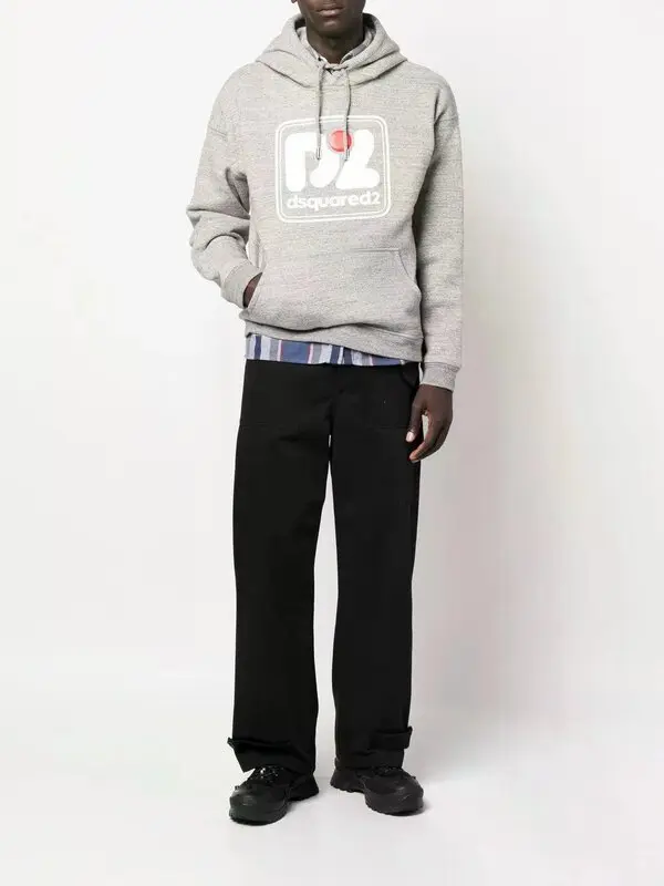 Dsquared2 Logo Print Cotton Hoodie