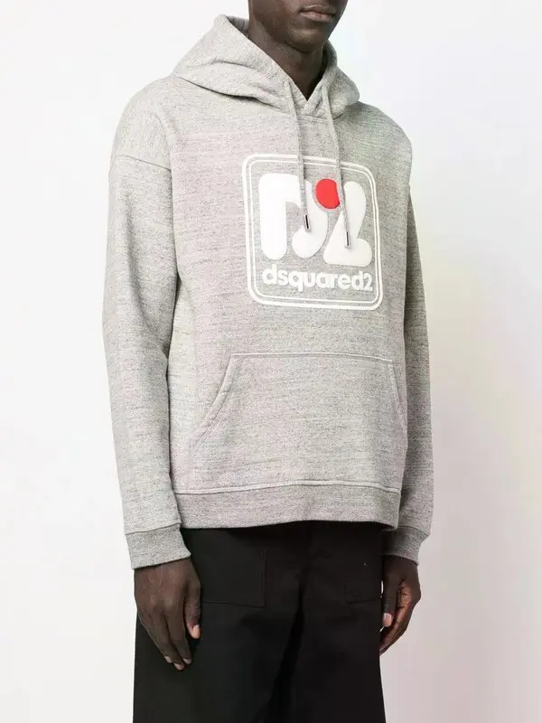 Dsquared2 Logo Print Cotton Hoodie