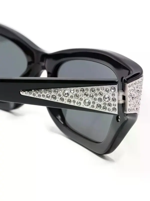 SWAROVSKI Crystal Embellished Cat-eye Sunglasses - Black