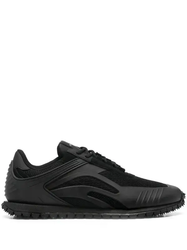 Emporio Armani Panelled Lace-up Sneakers - Black
