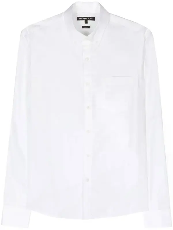 Michael Kors Logo-embroidered Cotton Shirt