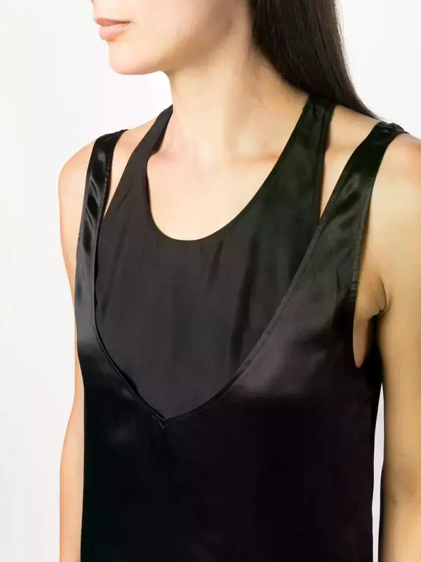 Gauchère Layered Silk Midi Dress