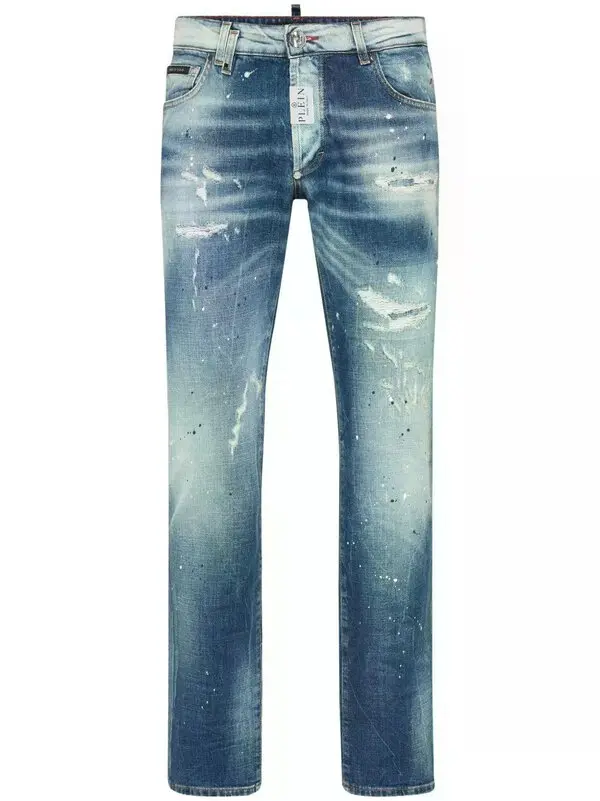 Philipp Plein Paisley Bandana Jeans