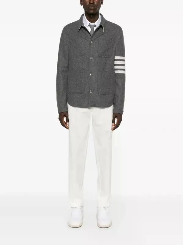 Thom Browne 4-bar Felted Shirt Jacket