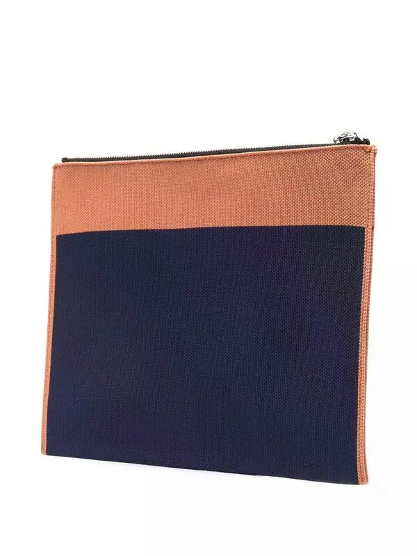Marni Paneled Logo Print Clutch Bag