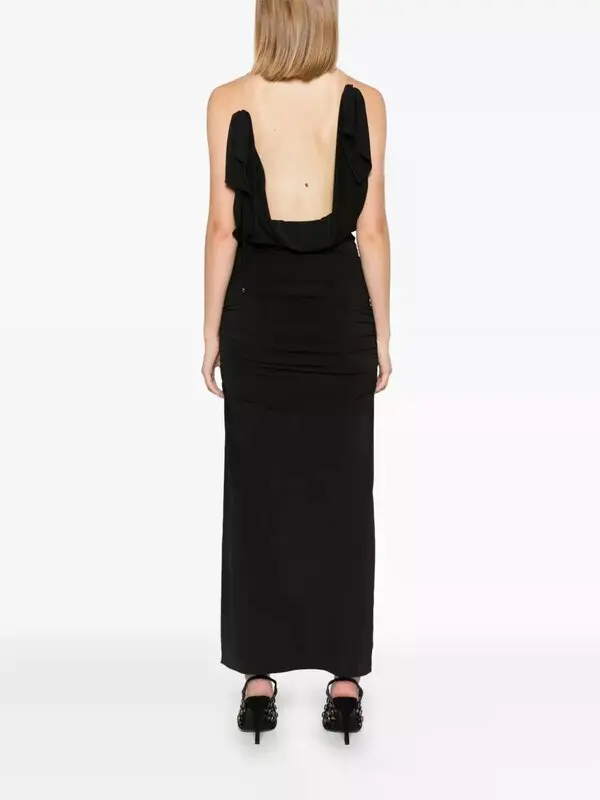 Attico Ruched Maxi Dress