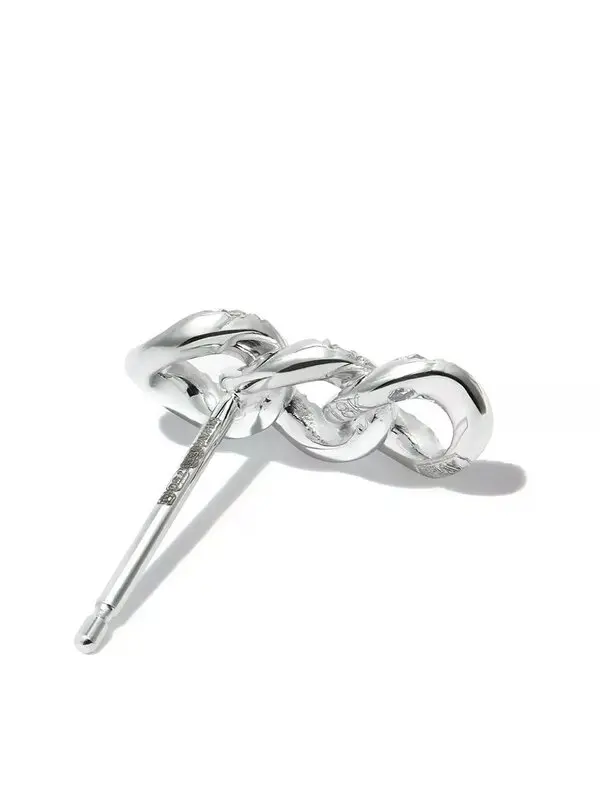 Shay 18k White Gold Diamond Chain Stud Earring