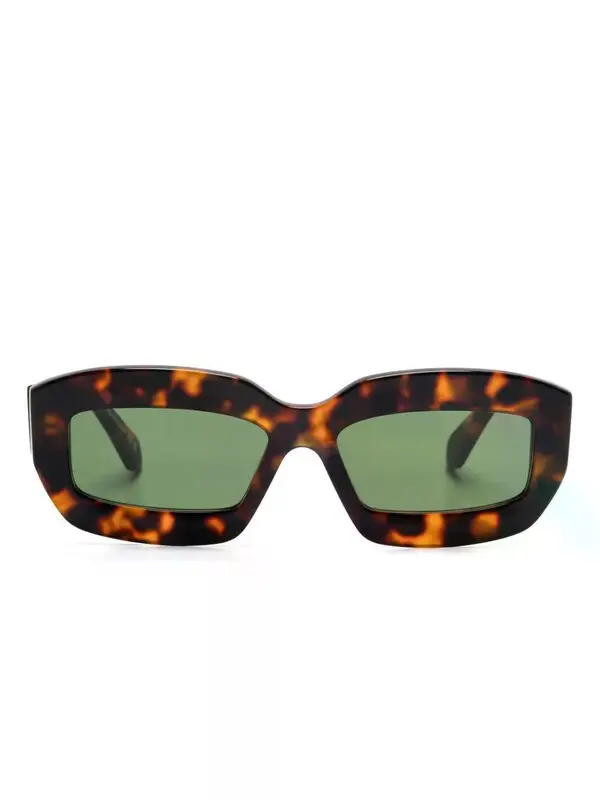 Off-White Charlotte Rectangular Tortoiseshell Sunglasses