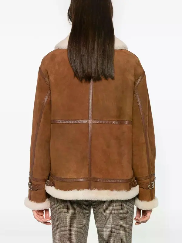 Ermanno Scervino Suede Shearling Lined Jacket