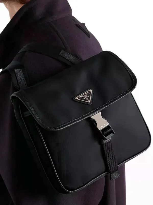 Prada Re-nylon And Saffiano Leather Shoulder Bag