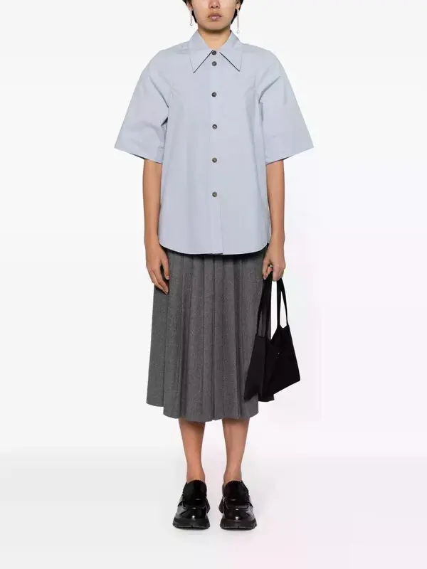 LOW CLASSIC Pointed-collar Cotton Shirt