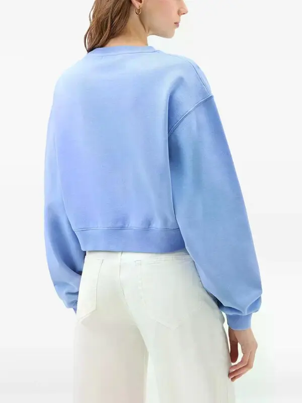Woolrich Logo Embroidered Cotton Sweatshirt - Blue