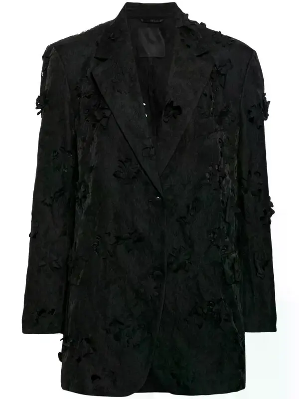 JNBY Floral Appliqué Single-breasted Blazer