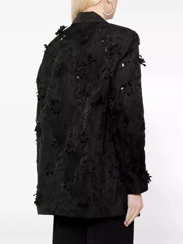JNBY Floral Appliqué Single-breasted Blazer