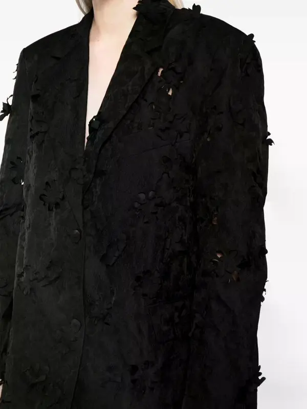 JNBY Floral Appliqué Single-breasted Blazer
