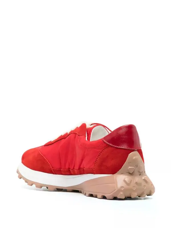 MADISON MAISON Star Suede-trimmed Sneakers - Red