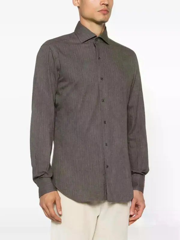 BARBA NAPOLI Herringbone-pattern Shirt