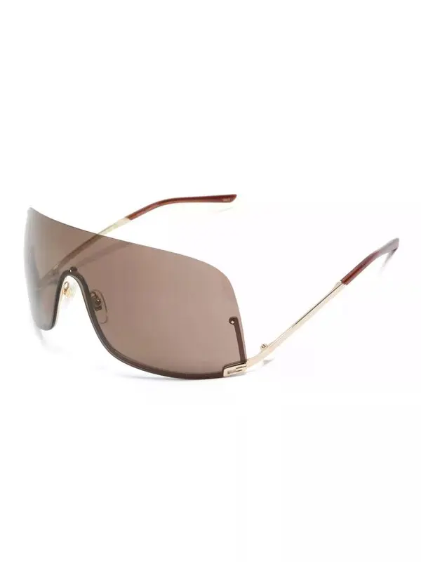 Gucci Shield-frame Sunglasses With Square G Detail